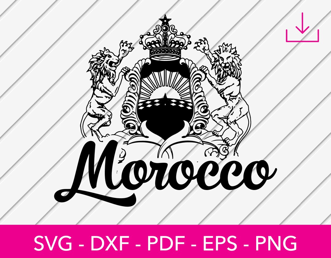 Morocco Svg, Morocco Svg Design, Moroccan Flag Png Cut File - PNG - DXF ...