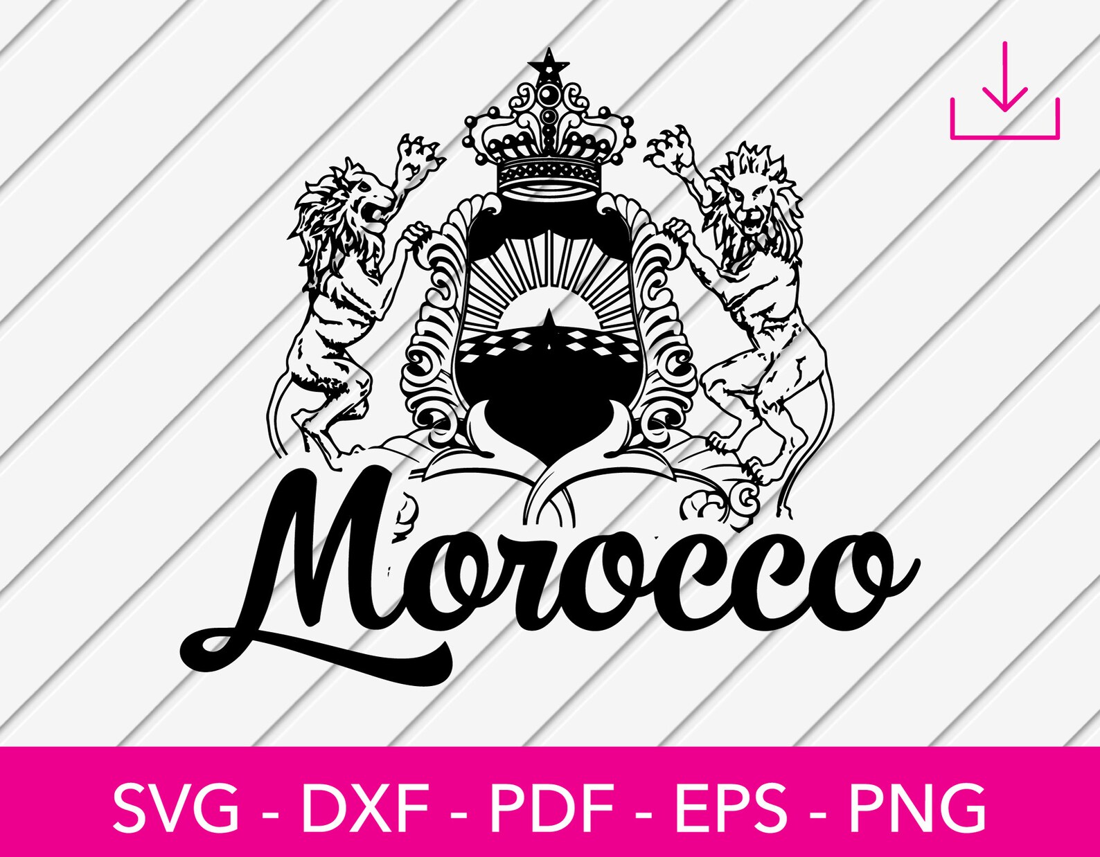 Morocco Svg Morocco Svg Design Moroccan Flag Png Cut File - Etsy