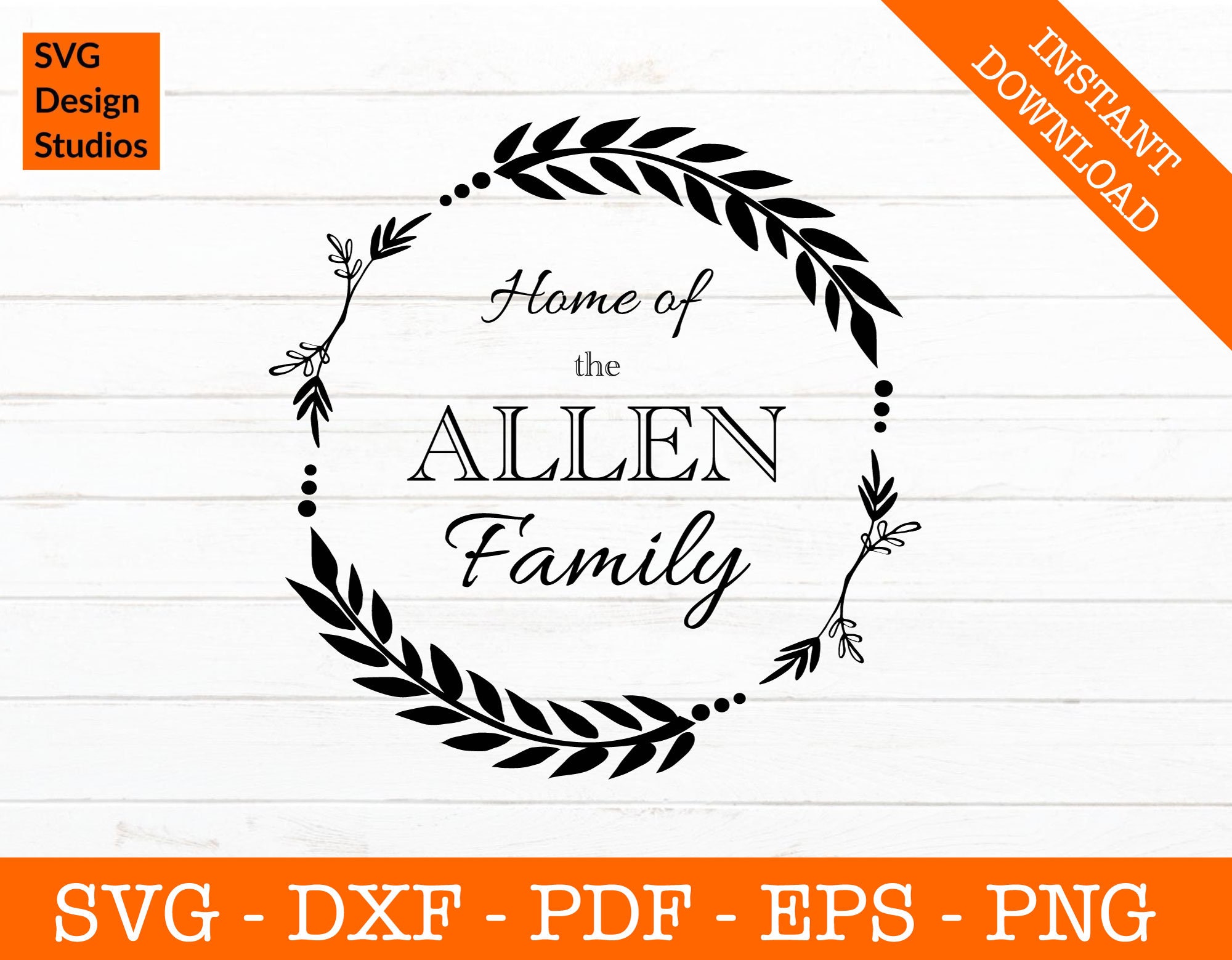 Home of the Allen Family Svg, Welcome Svg, Farmhouse Svg, Kitchen Svg ...