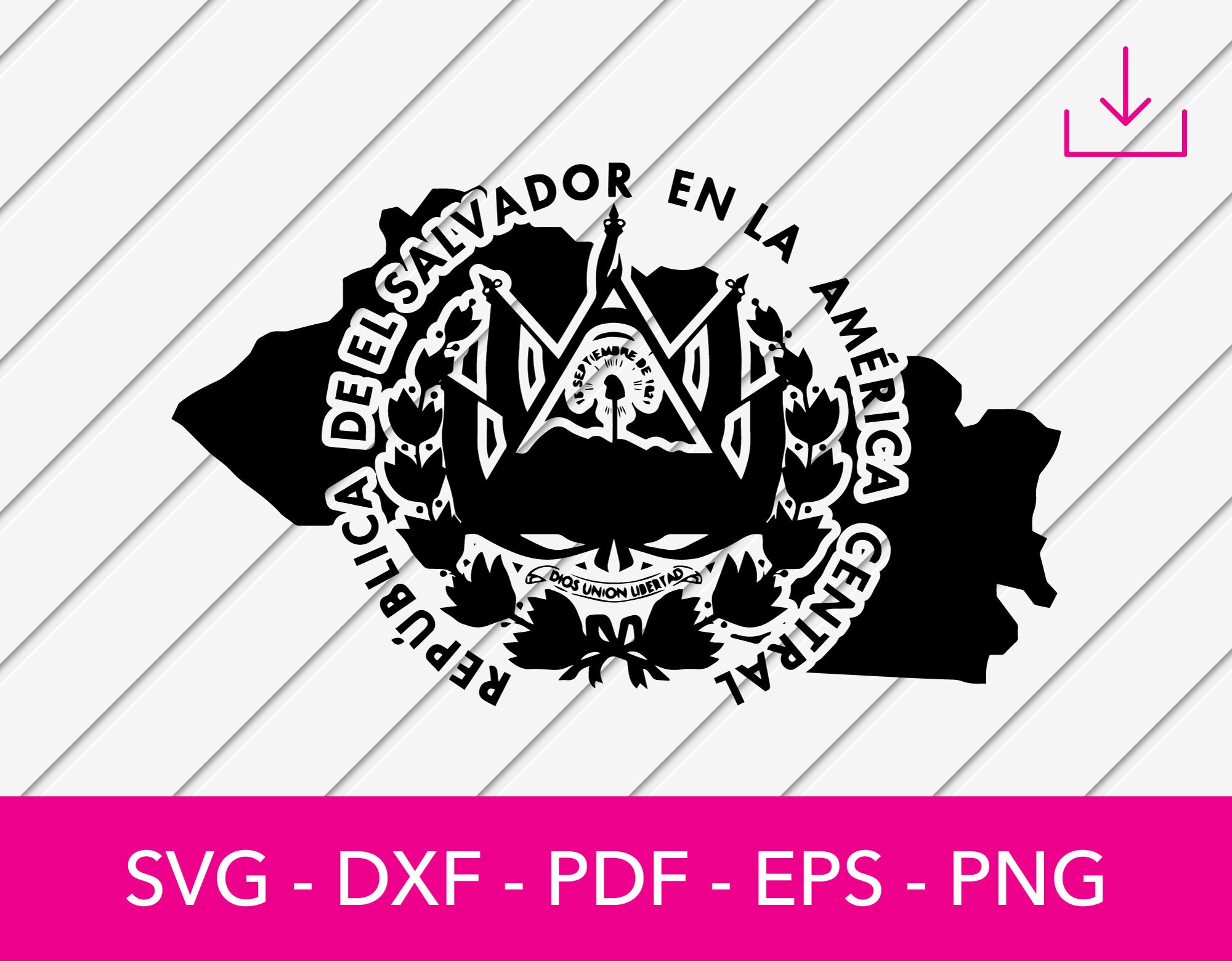 El Salvador Crest and Map Svg Seal El Salvador National Flag - Etsy
