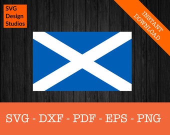 Scotland Flag Svg | Etsy