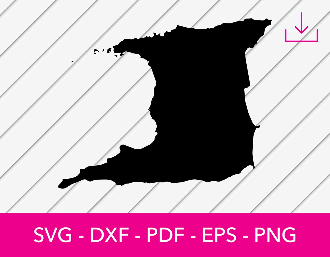 Trinidad Svg Trinidad Island Map Trinidad Svg Trinidad | Etsy