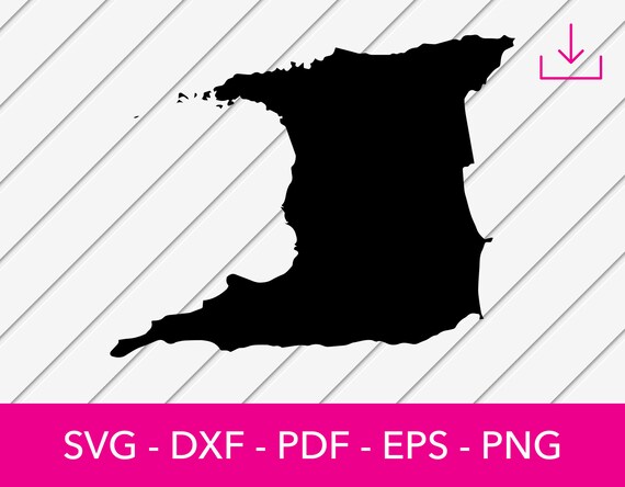 Trinidad Svg Trinidad Island Map Trinidad Svg Trinidad | Etsy