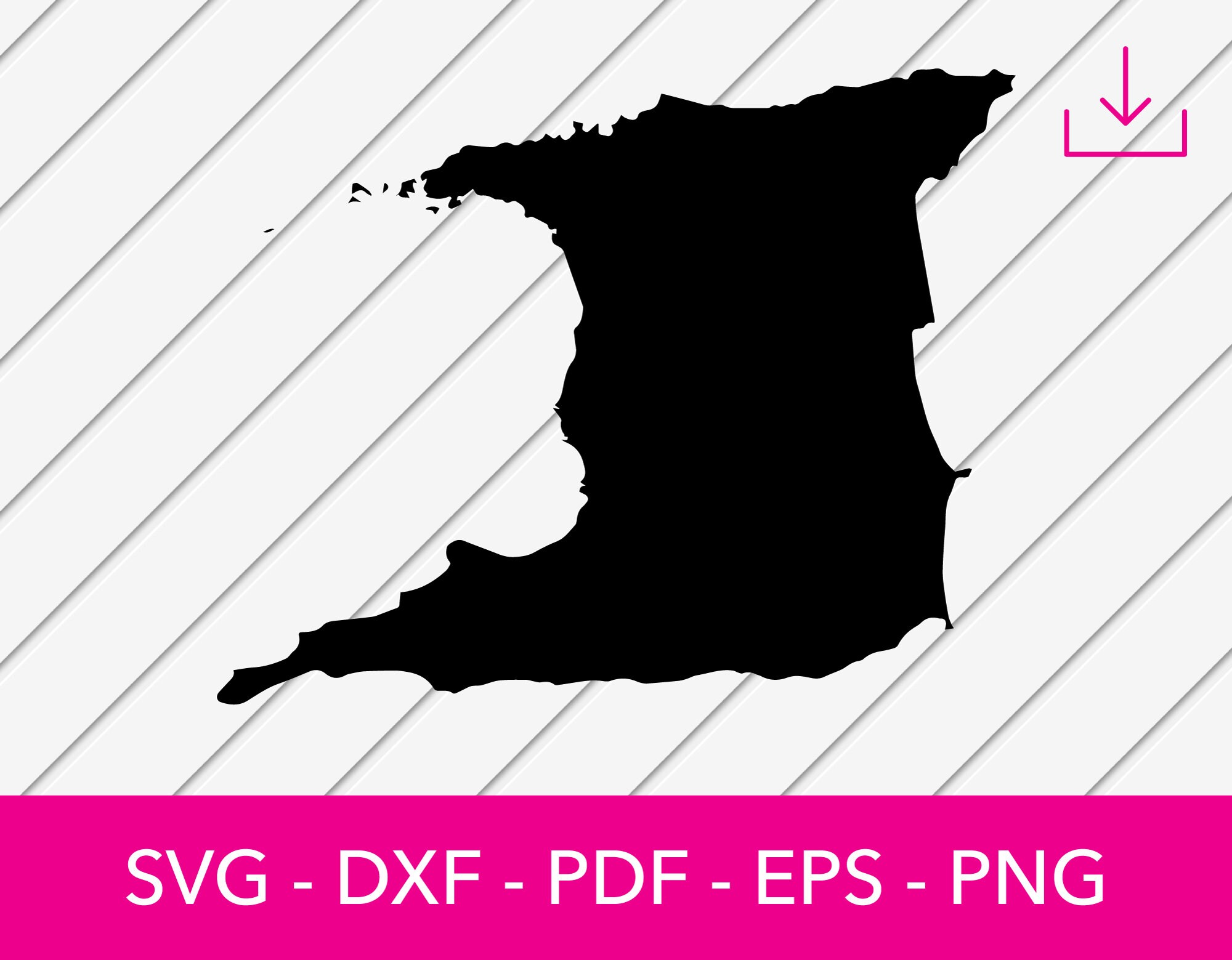 Trinidad Svg Trinidad Island Map Trinidad Svg Trinidad | Etsy