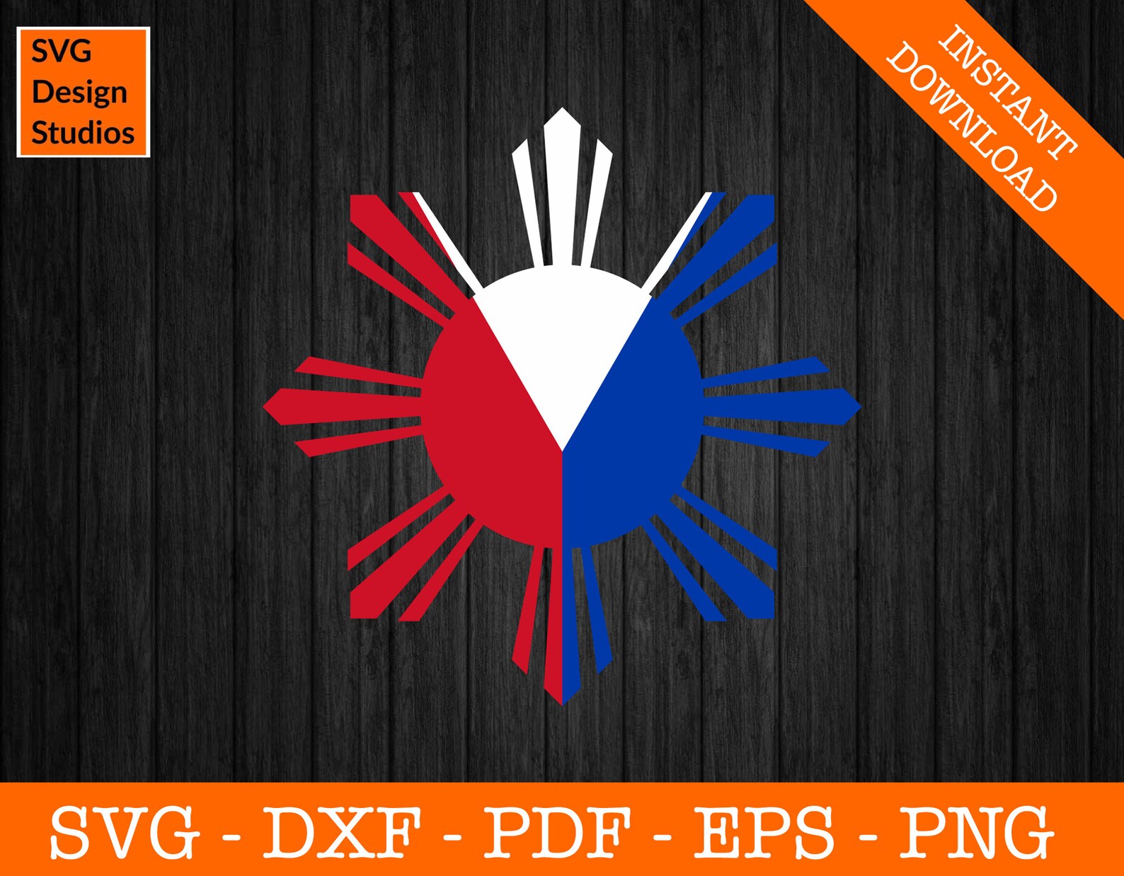 Tricolor Philippines Flag Sun Svg Philippine Flag Svg - Etsy