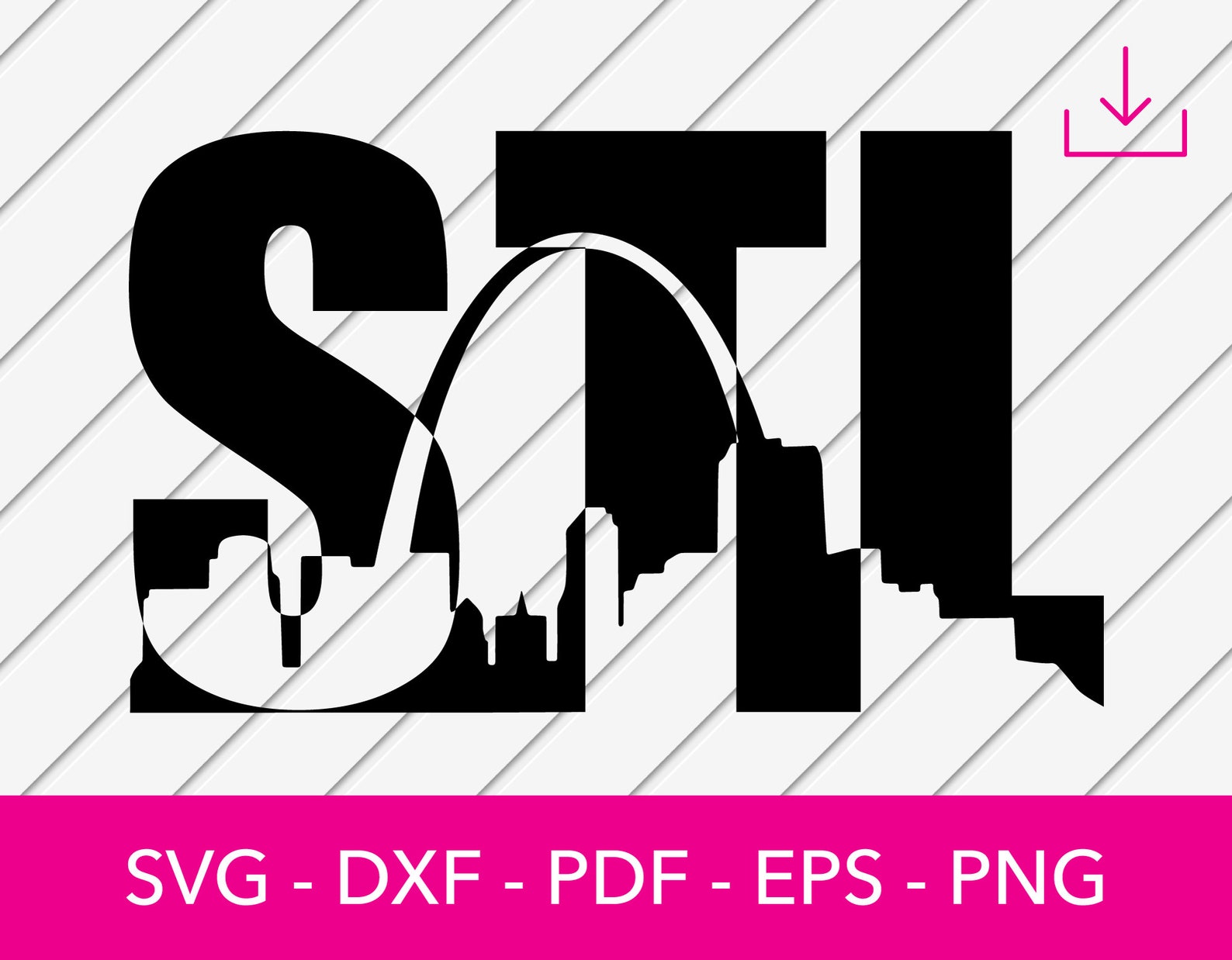 St Louis Arch Svg, St Louis Svg, Saint Louis Skyline Svg, Cityscape ...