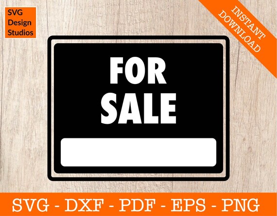 For Sale Sign Svg Garage Sale Yard Sale Silhouette SVG Cut - Etsy