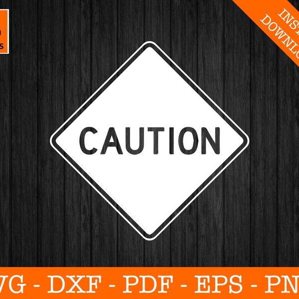 Blank Caution Sign Svg - Etsy