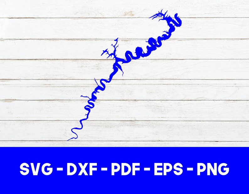 Raystown Lake, Pennsylvania Map Shape SVG Cut File - PNG - DXF - Cricut ...