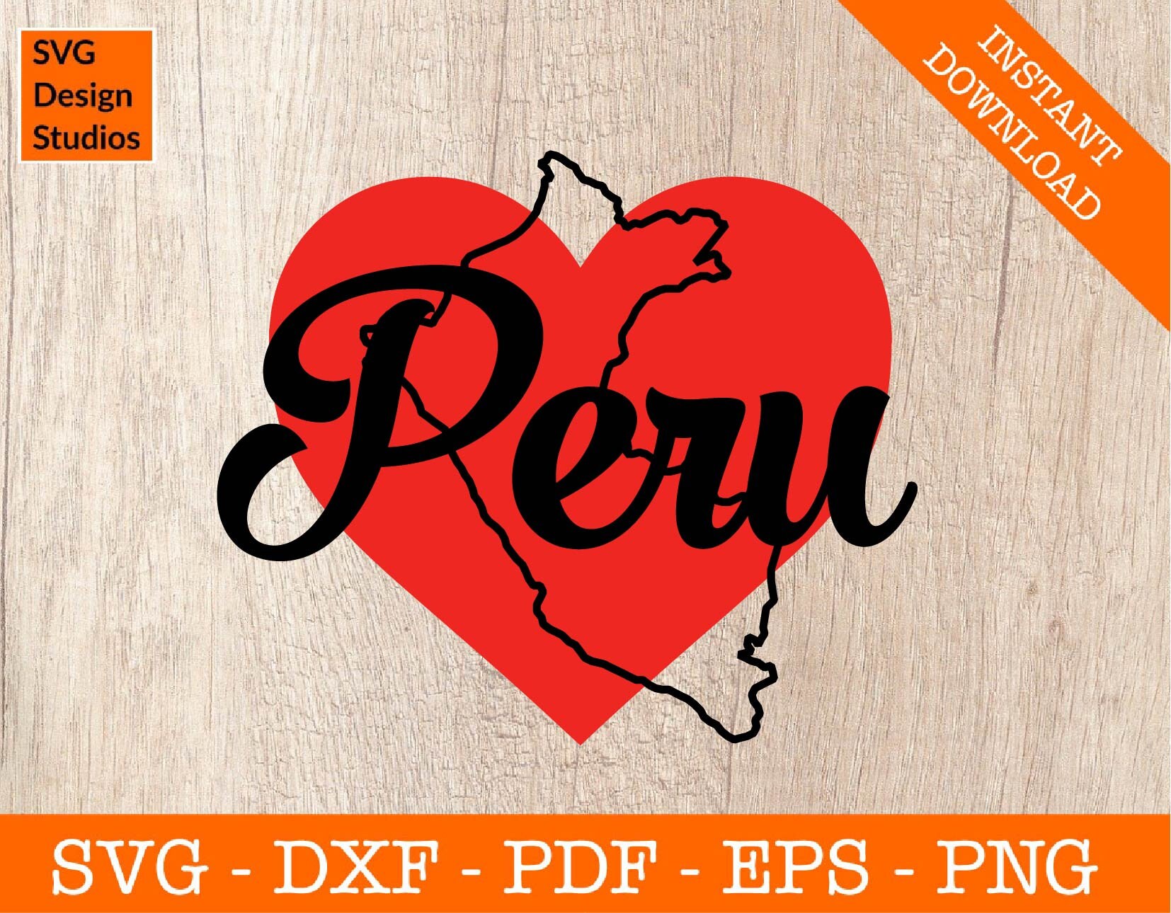 I Love Peru Svg, Peru Outline Svg, Peru Heart Map Shape SVG Cut File ...