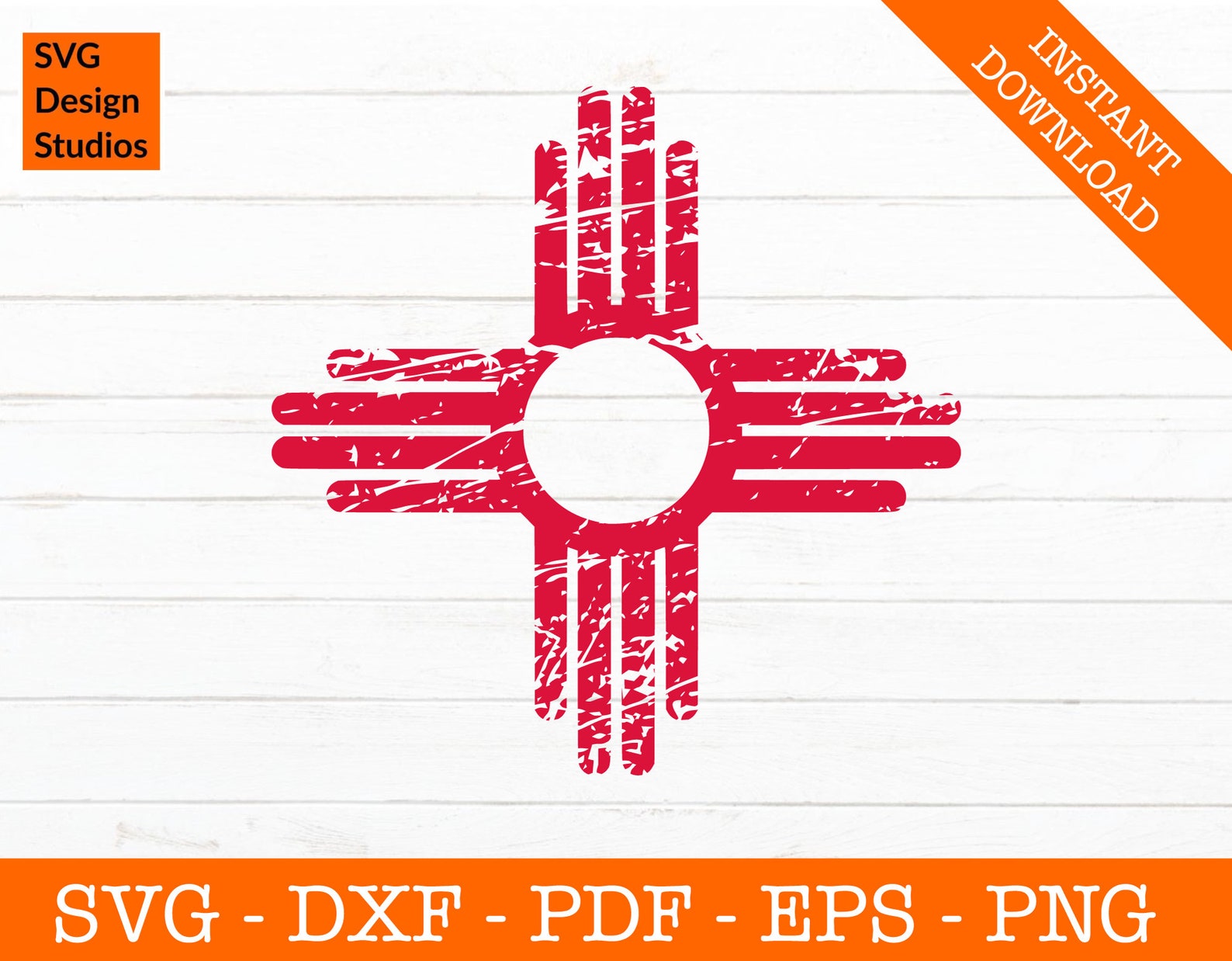 Zia Symbol Svg, Zia Svg, Distressed New Mexico Zia Flag Symbol Cross ...