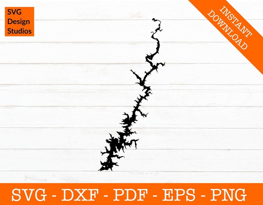 Lake Secession, South Carolina Map Shape SVG Cut File - PNG - DXF ...