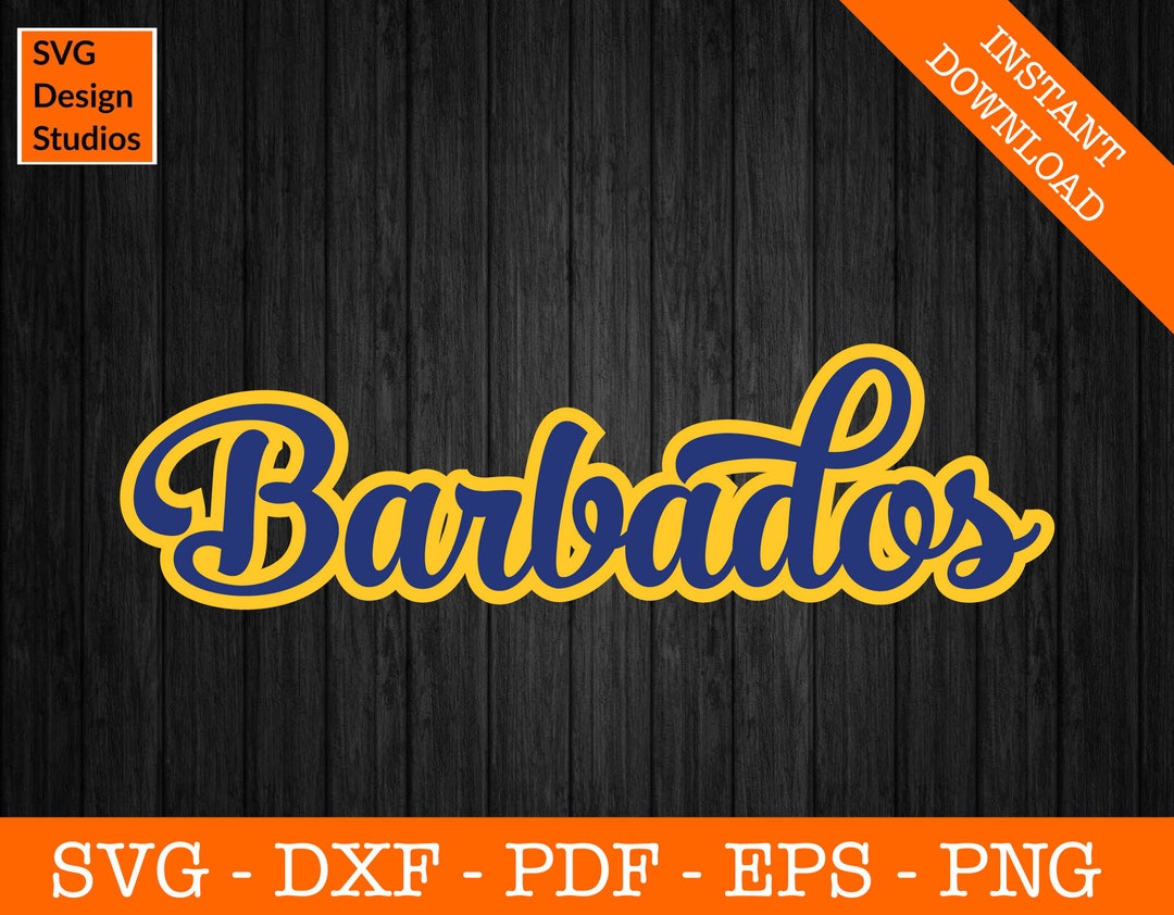 Retro Barbados Svg, Barbados Trident Flag Svg, Barbados Svg SVG Cut ...