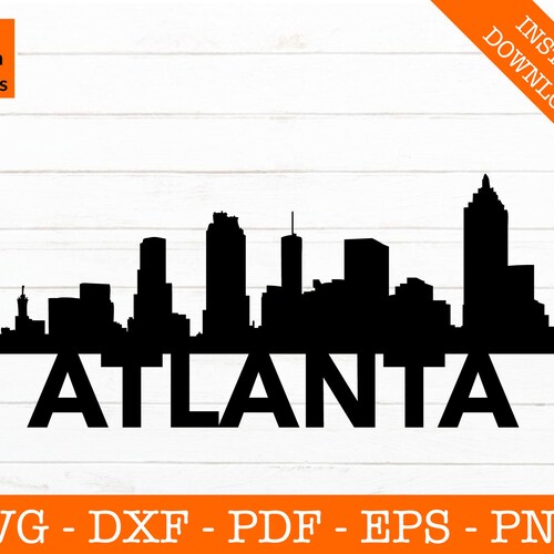 Atlanta Svg Atlanta Georgia Skyline Cityscape Silhouette SVG - Etsy