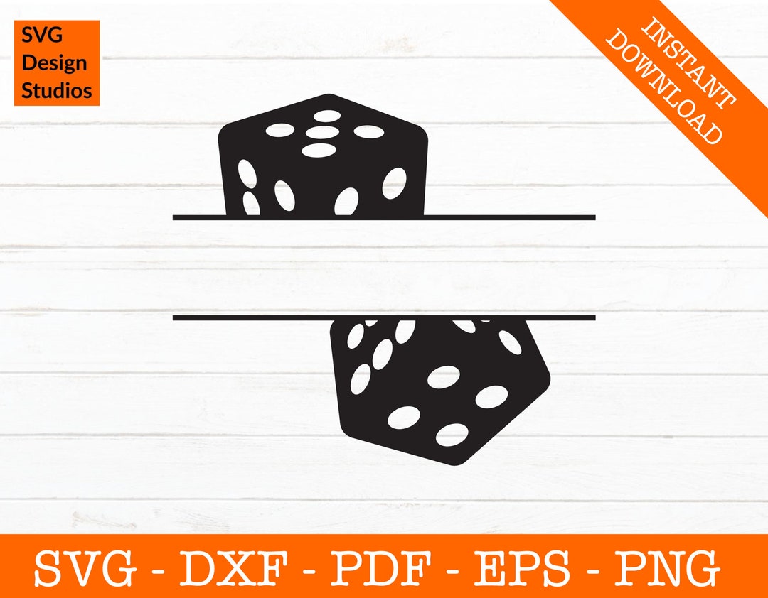 Dice Name Frame Svg, Monogram, Split Frame, Casino Gambling Svg ...