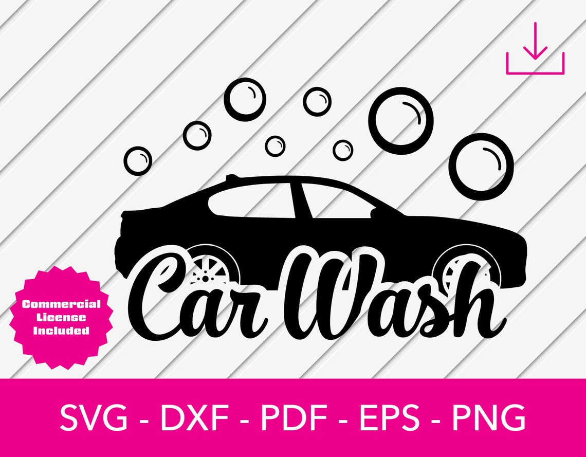 Carwash Svg, Car Wash Svg, Carwashing Service Svg, Silhouette Cut File ...