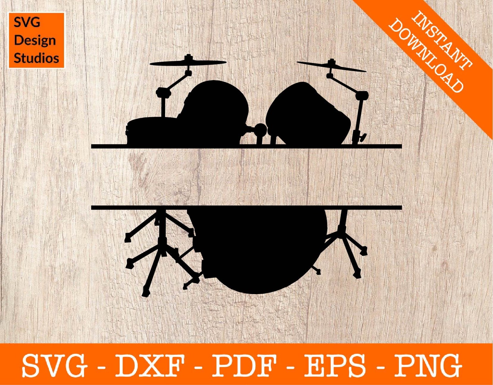 Drums Frame Drum Set Svg Drummer Svg Drumming Svg Split | Etsy