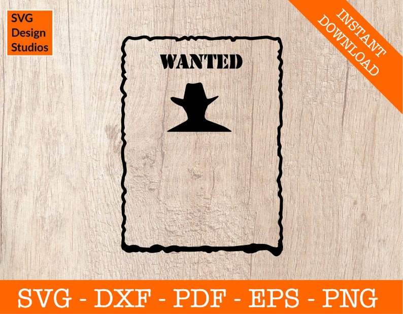 Blank Wanted Poster Svg Cowboy Svg Old West Svg Clipart SVG - Etsy Hong ...
