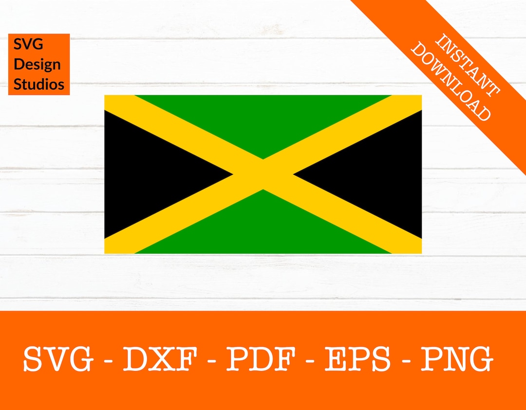 Jamaica Svg, Jamaica Jamaican National Flag Clipart SVG - Cut File ...