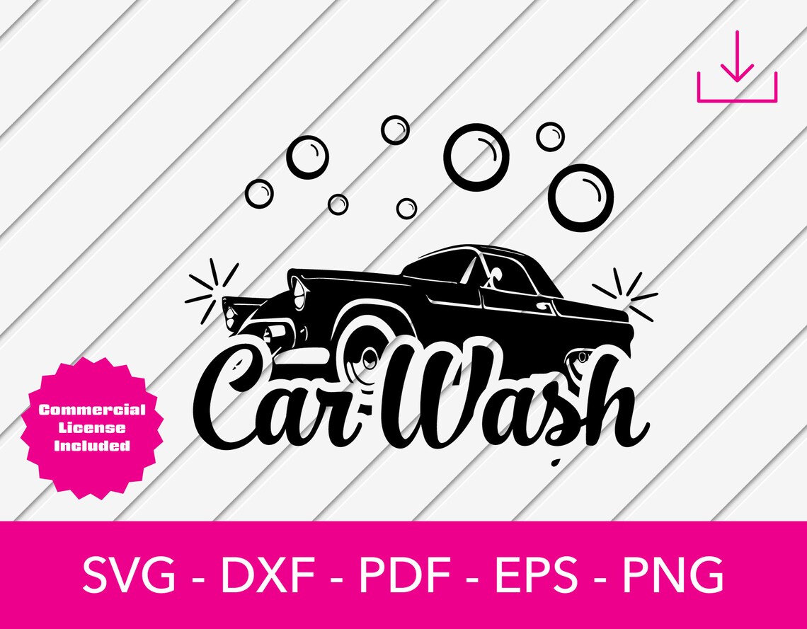 Carwash Svg, Car Wash Svg, Carwashing Service Svg, Silhouette Cut File ...