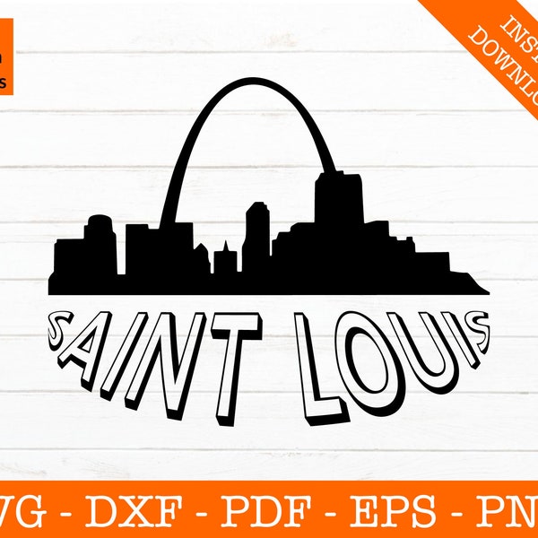 St Louis Skyline Clipart - Etsy