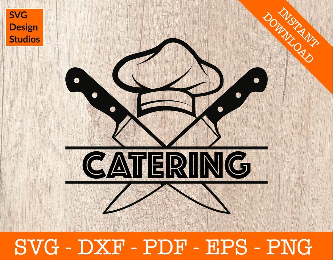 Catering Svg, Monogram Frame Svg, Cooking Svg, Kitchen Svg, Cutting ...