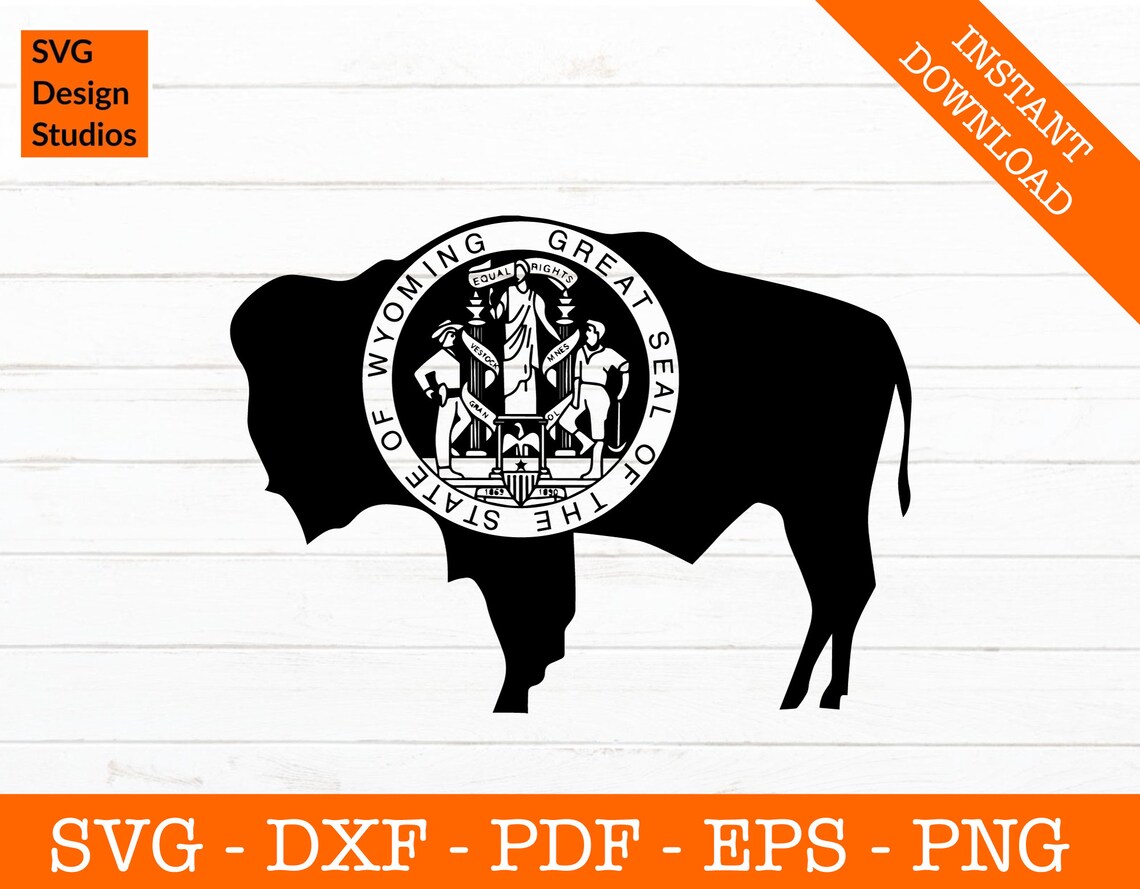 Wyoming Svg, Buffalo Svg, Wyoming State Flag Svg, Clipart SVG - Cut ...