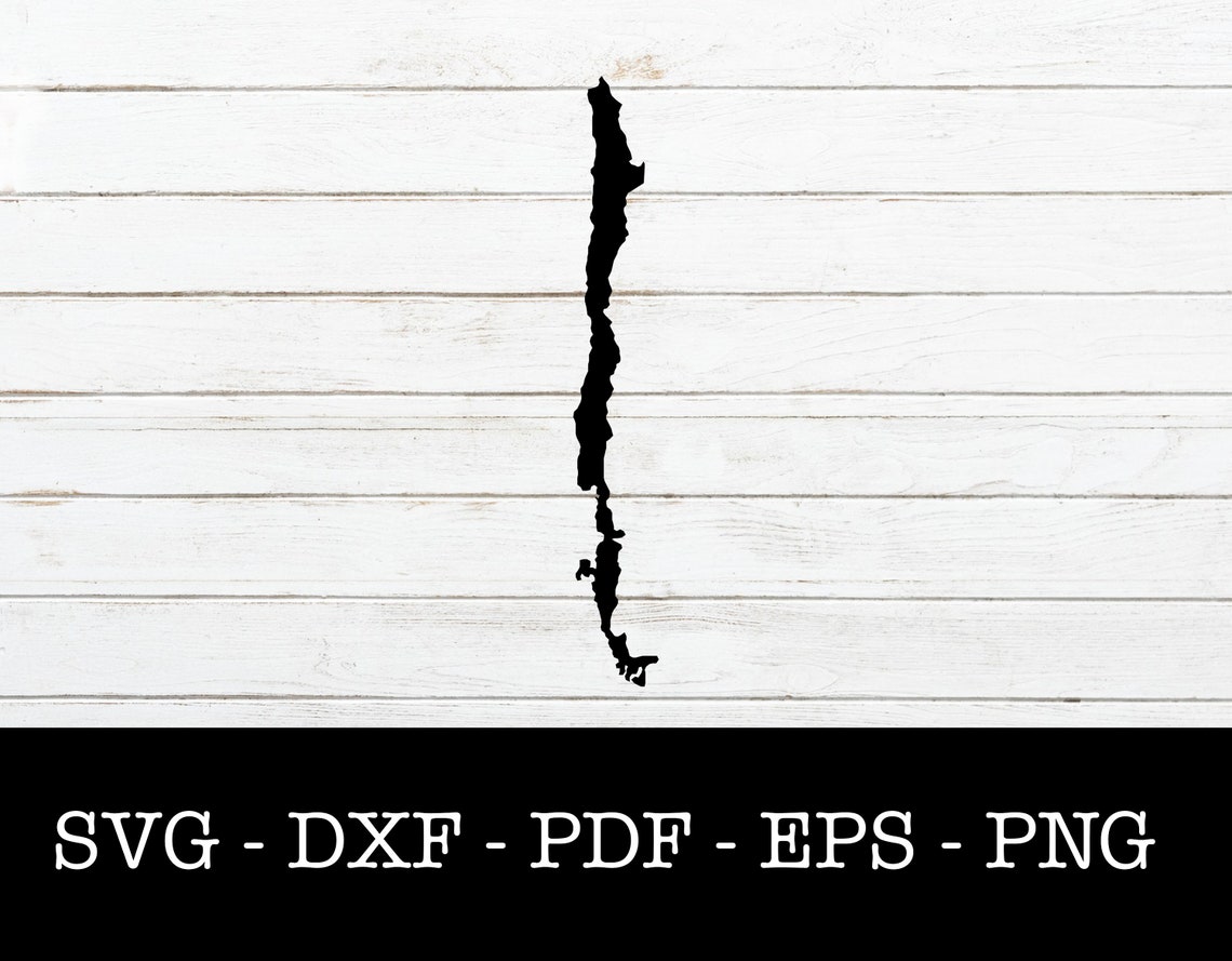 Chile Map Shape SVG Cut File PNG DXF Cricut Vector - Etsy