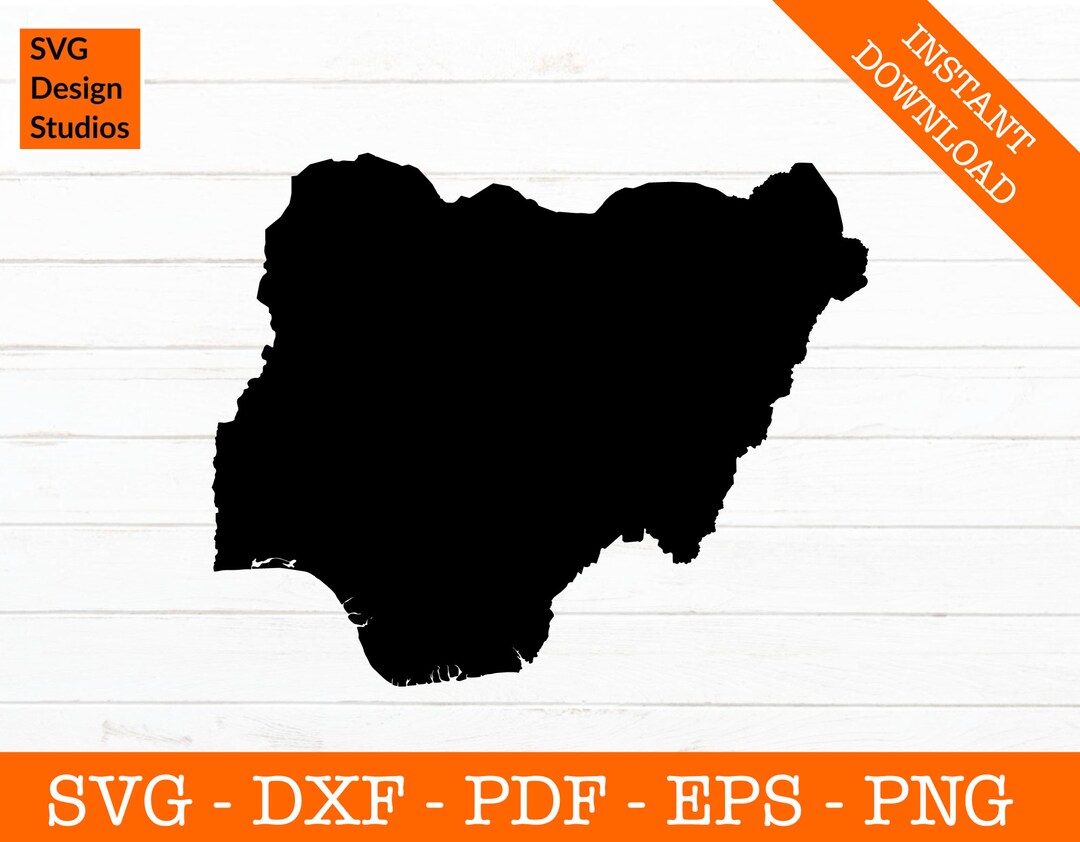 Nigeria Svg, Nigeria Map Svg, Nigerian Shape, Africa Flag SVG Cut File ...