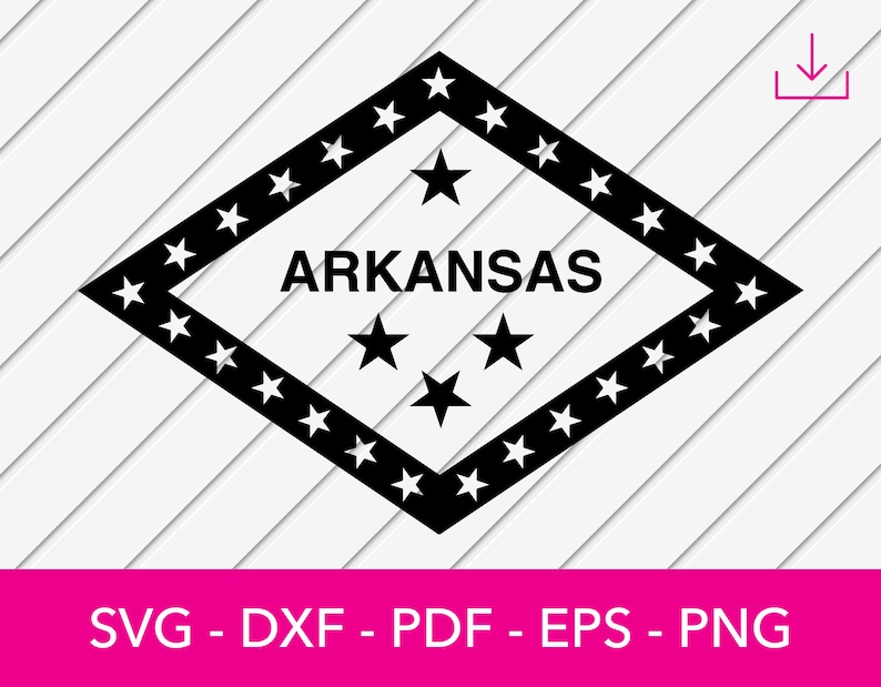 Arkansas Svg Arkansas Flag Svg Arkansas Diamond Svg - Etsy
