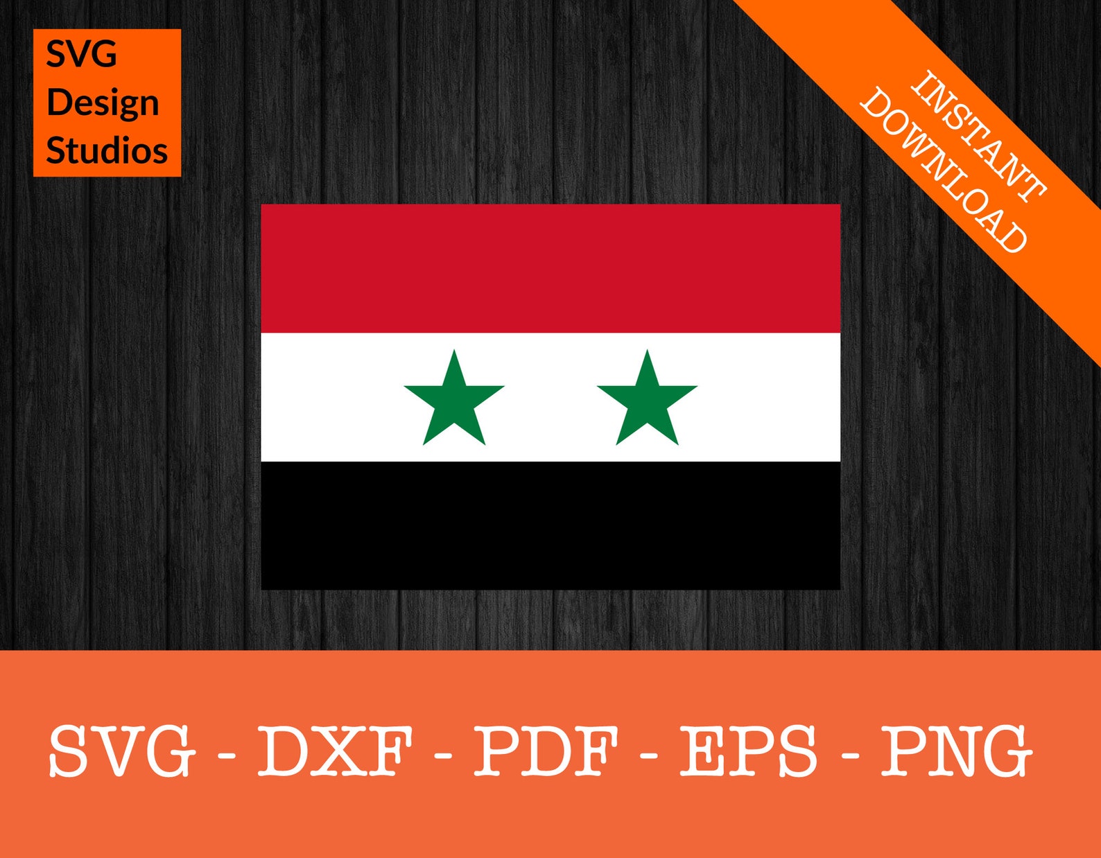 Syria Syrian National Flag Clipart SVG - Cut File - PNG - DXF - Cricut ...