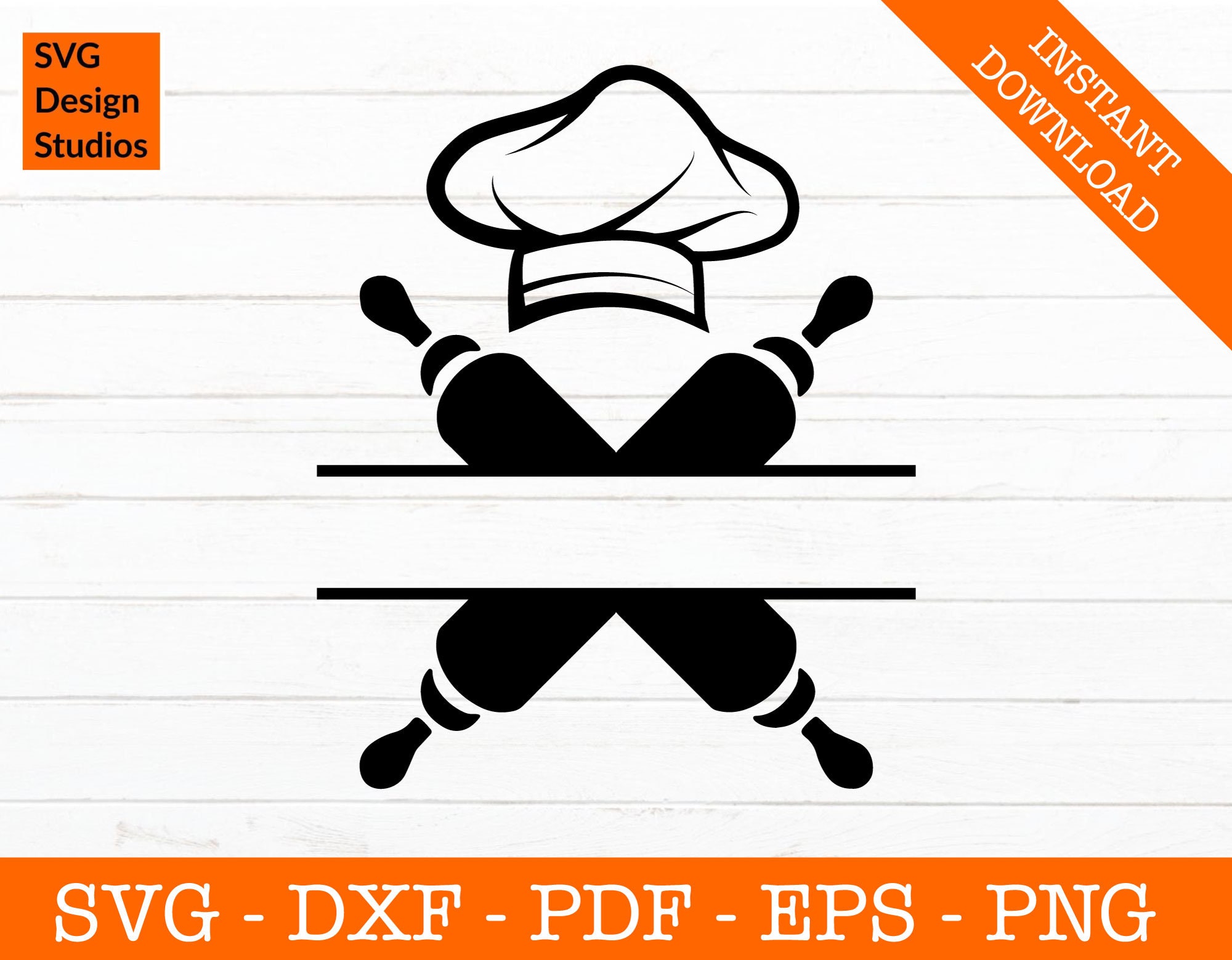 Baking Svg Monogram Frame Svg Chef Svg Kitchen Svg Cutting | Etsy