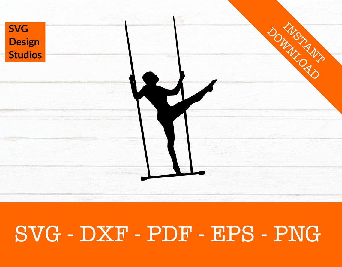 Flying Trapeze Artist Svg Circus Svg Silhouette Shadow SVG - Etsy