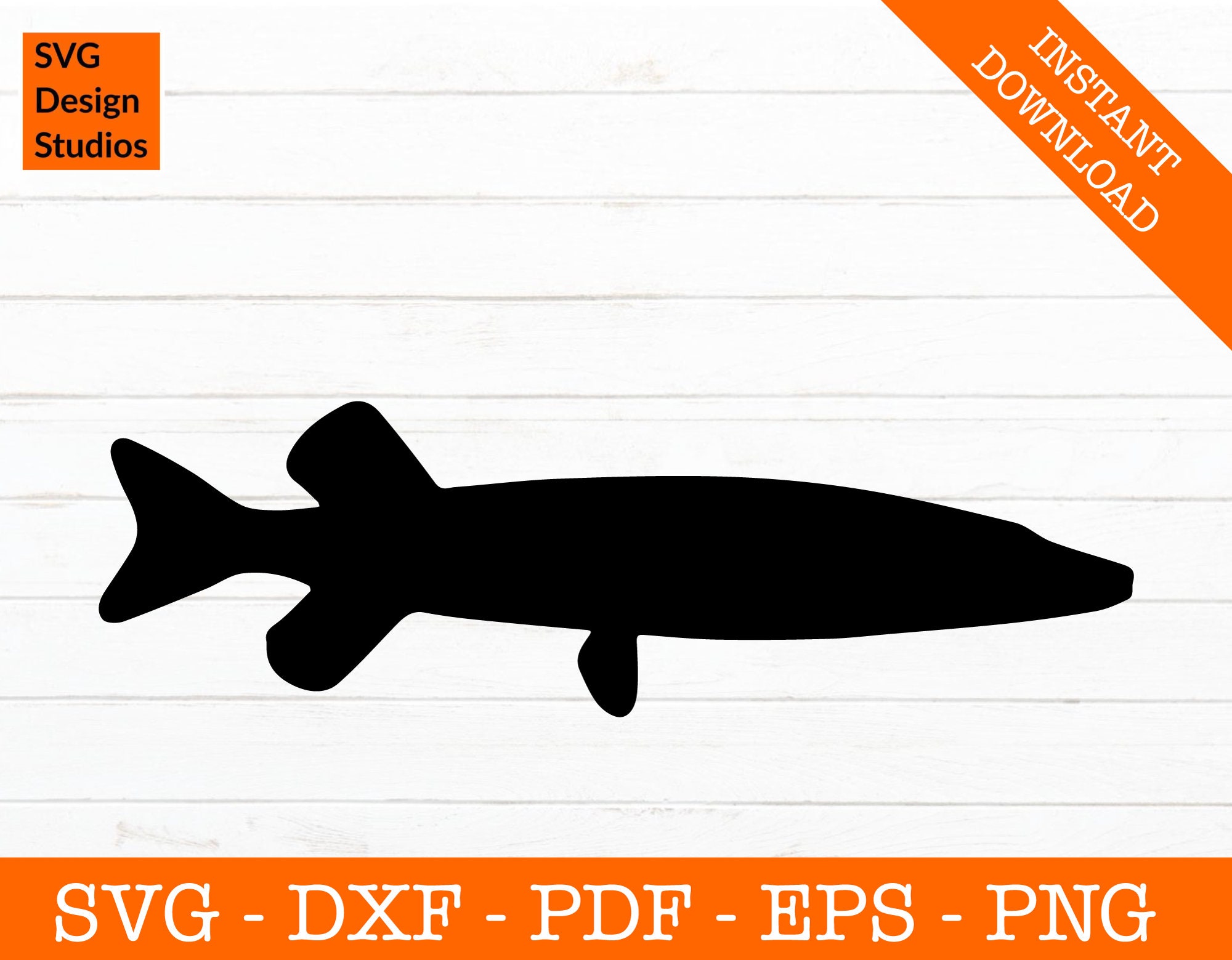 Northern Pike Svg Fishing SVG Pike Svg Fish Svg File PNG - Etsy