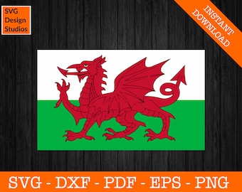 Welsh Flag Svg - Etsy UK