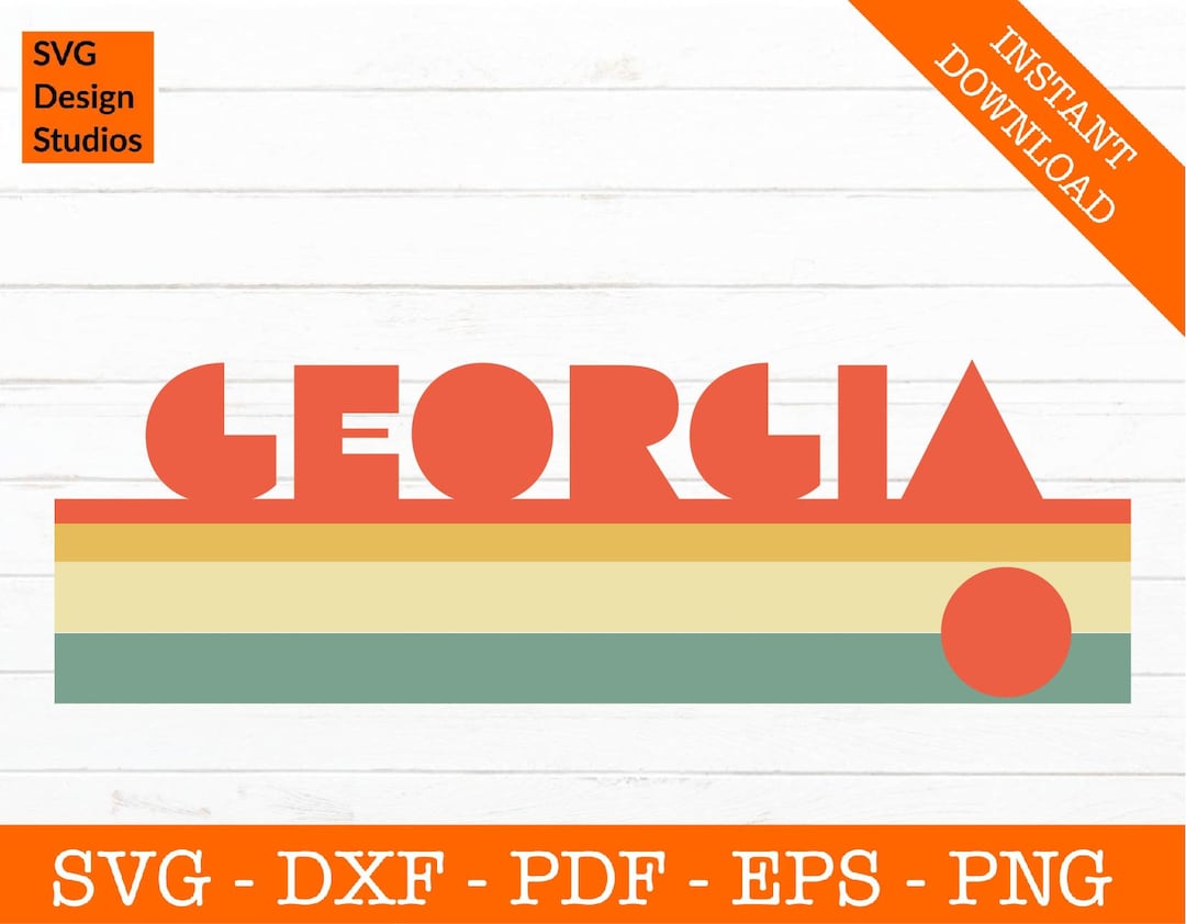 Retro Georgia Svg, 80s T-shirt Design Svg, Commercial License ...