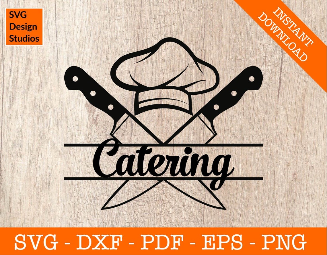 Catering Svg, Monogram Frame Svg, Cooking Svg, Kitchen Svg, Cutting ...
