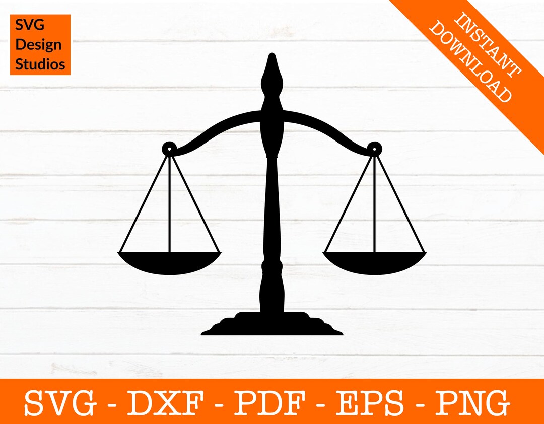 Justice Scales Svg, Legal Svg, Lawyer Svg, Court Black and White Cut ...