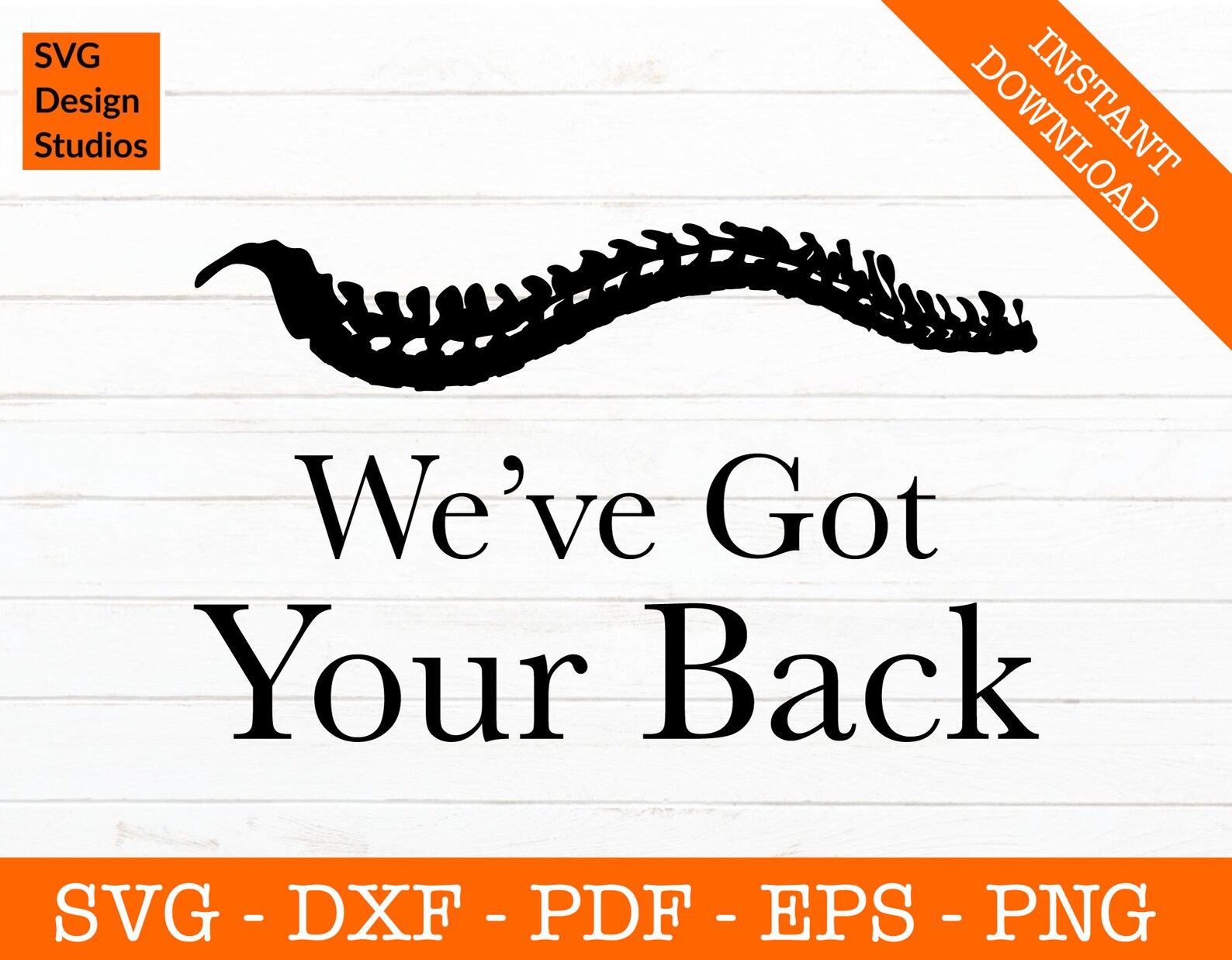 We've Got Your Back Svg Chiropractor Svg Back Svg Bones | Etsy