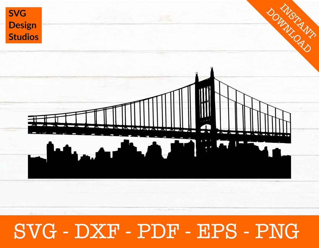Brooklyn NYC Skyline Svg, New York City Skyline Cityscape Svg ...