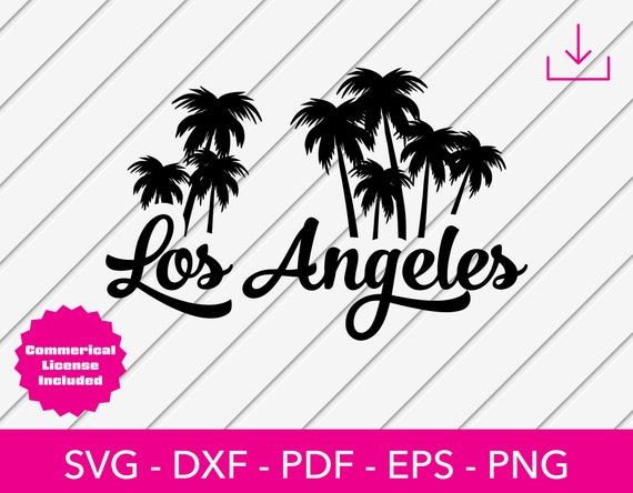 Retro Los Angeles Svg Los Angeles California Silhouette SVG - Etsy