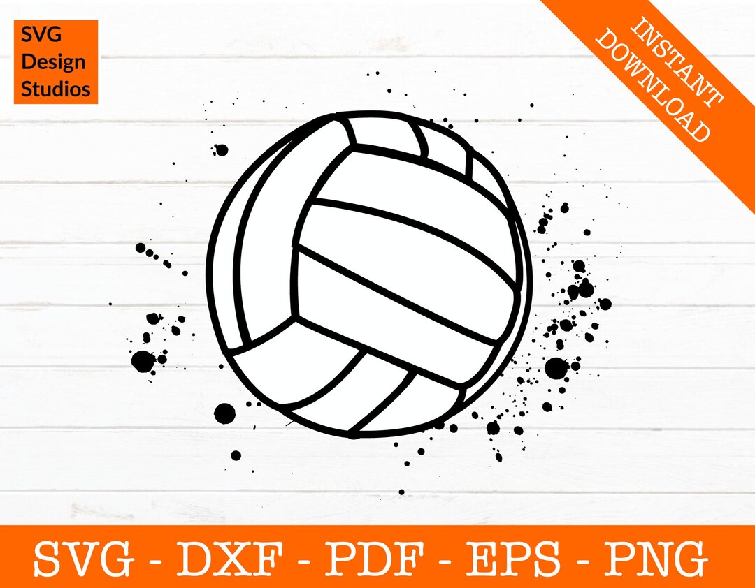 Volleyball Paint Splatter Svg, Volleyball Svg, Paint Svg Silhouette Cut ...