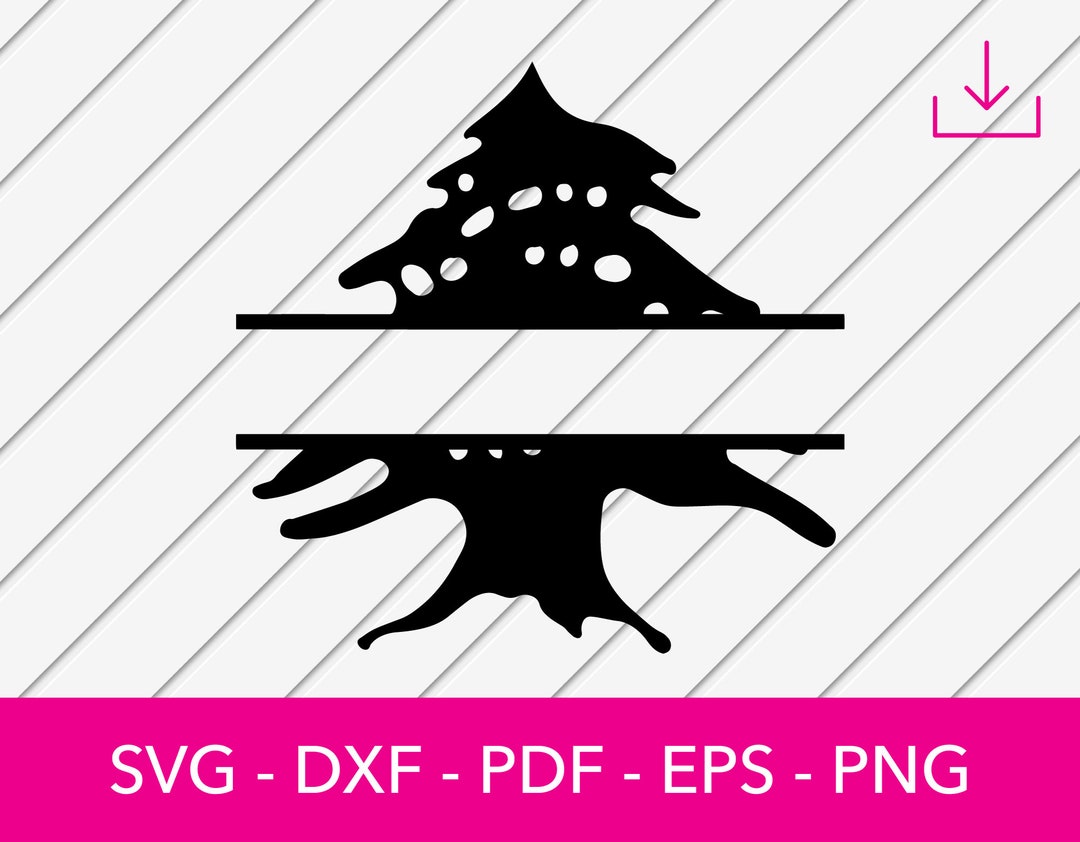 Lebanon Flag Split Frame Tree, Lebanon Lebanese National Flag - Cut ...