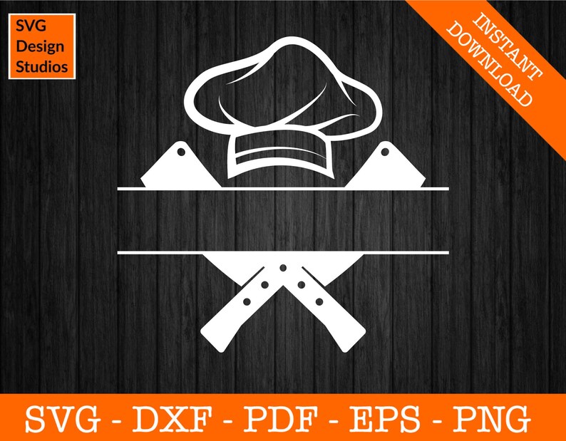 Chef Svg Monogram Frame Svg Cooking Svg Kitchen Svg - Etsy