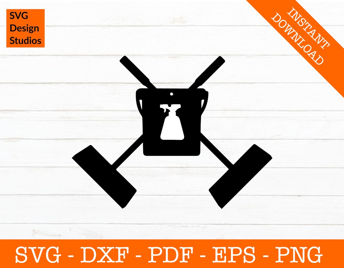 Cleaning Logo Svg, Bucket Svg, Spray Bottle Svg, Broom, Cleaning ...