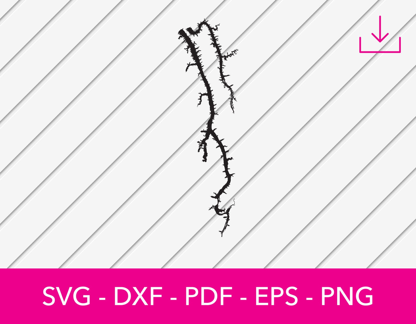 Lake Barkley Svg and Kentucky Lake Svg Map Land Between the - Etsy