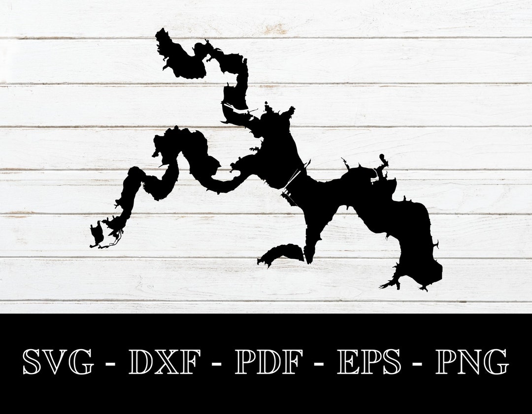 Bayou Lake D'arbonne, Louisiana Map Shape SVG Cut File - PNG - DXF ...