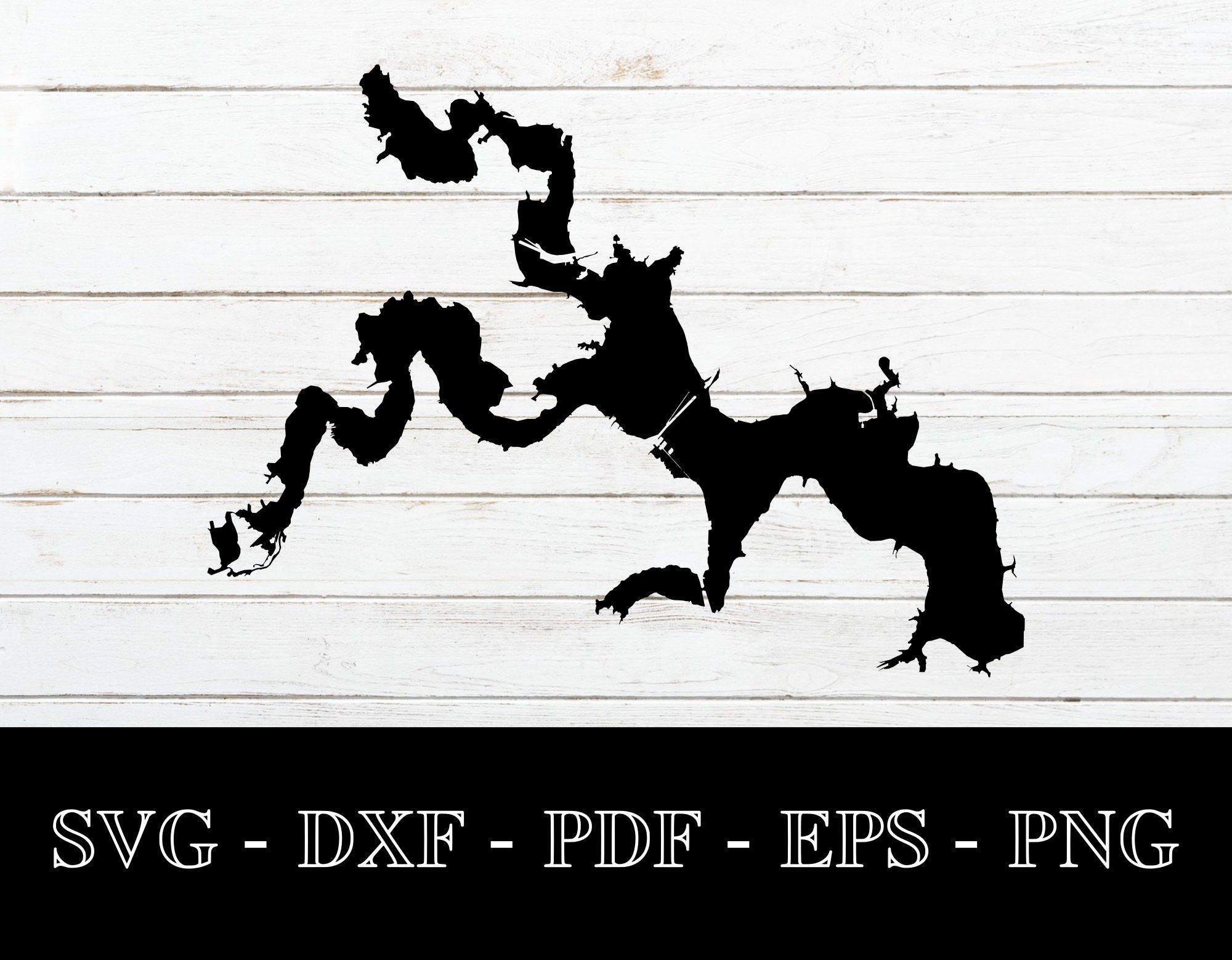 Bayou Lake D'arbonne, Louisiana Map Shape SVG Cut File - PNG - DXF ...