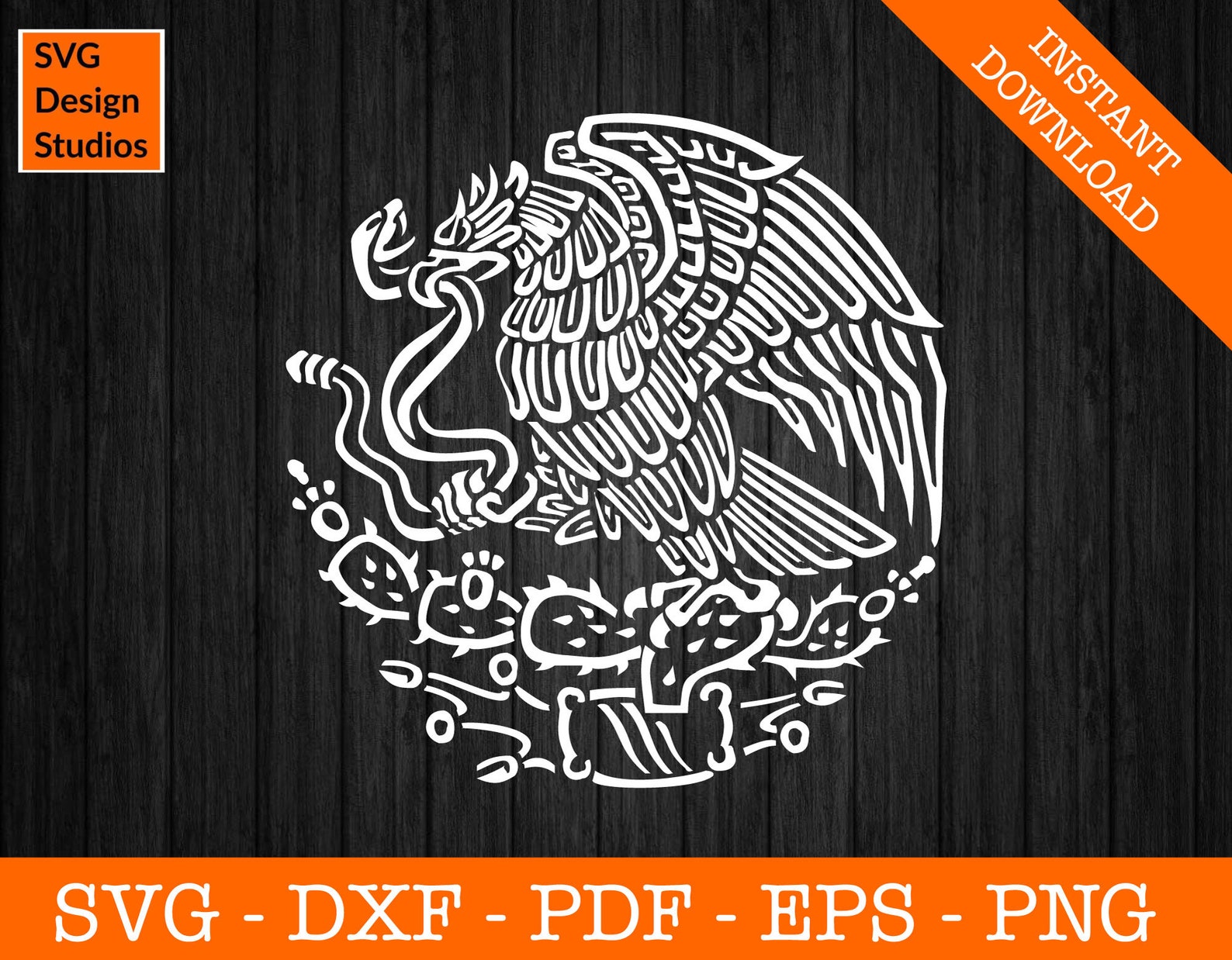 Mexican Eagle Svg Mexico Svg Mexico Coat of Arms Mexico | Etsy