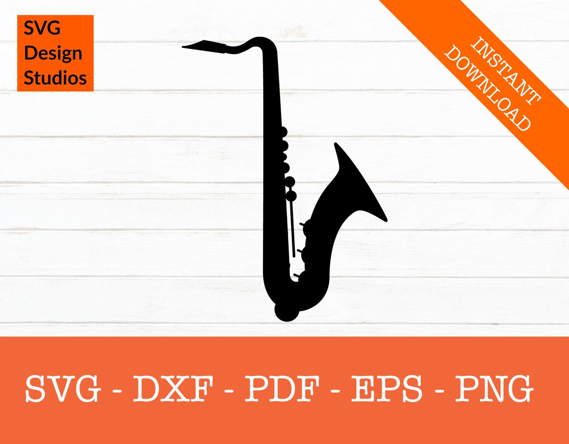 Saxophone Instrument Svg Jazz Svg Silhouette Shadow SVG Cut - Etsy